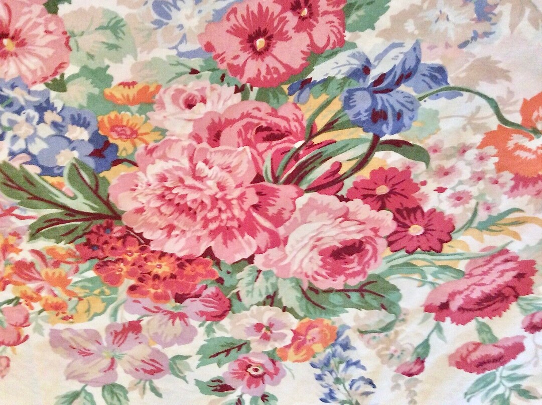 Vintage Pink Roses Floral Print ~ Shabby Chic Decor Home Bedding ...