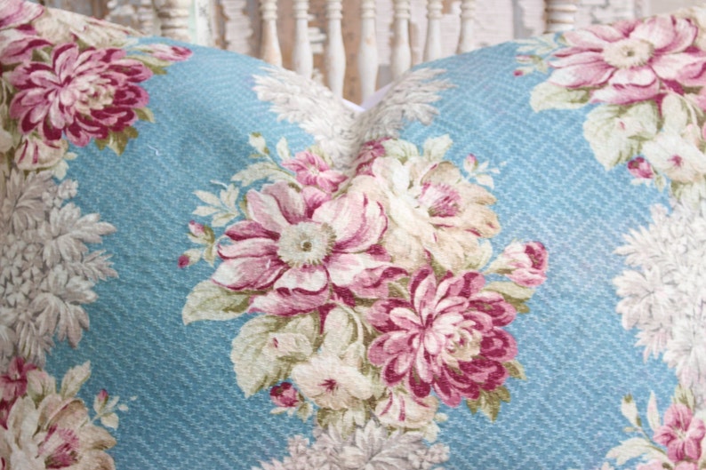 Antique English Cabbage Roses Floral Pattern Decorative | Etsy