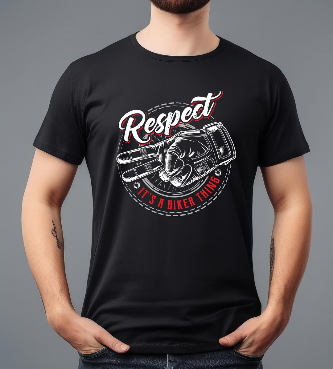 Respect Biker Motorcycle Vector Graphic - PDF & PNG (digital Download ...