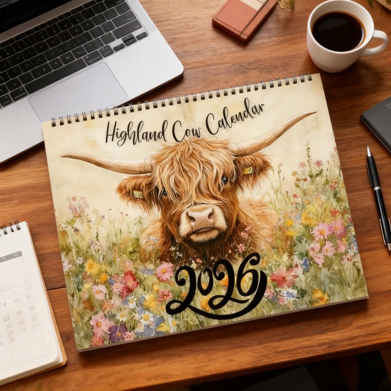 Cow Calendar - Etsy
