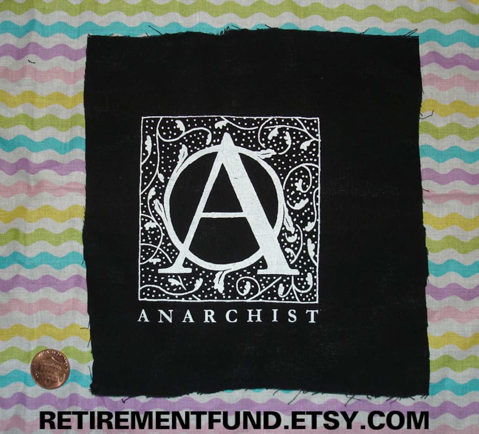 ANARCHIST Patch Pretty Type A is the First Letter of the | Etsy