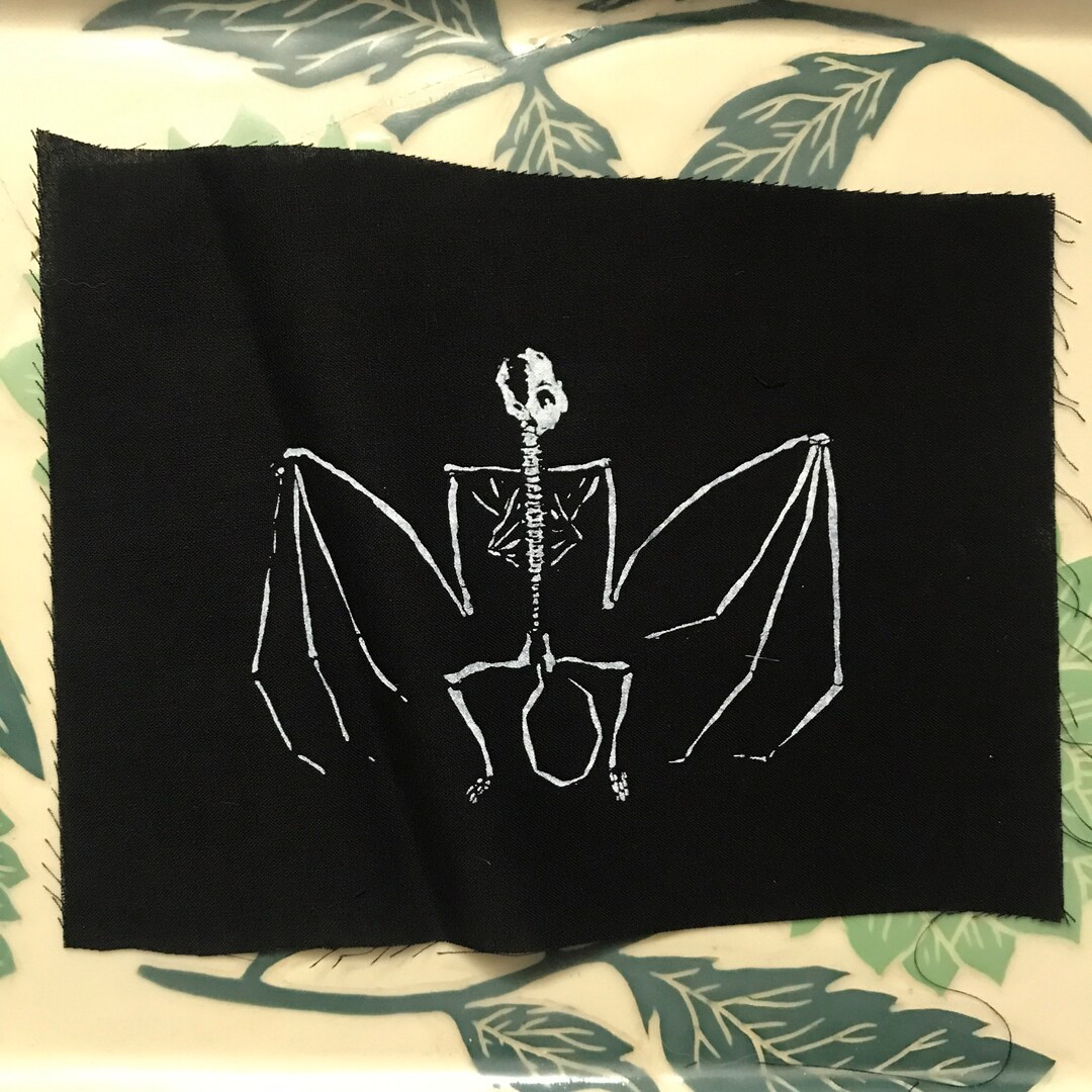 BAT SKELETON Patch Like the Other Bat One but This is Her INSIDES - Etsy