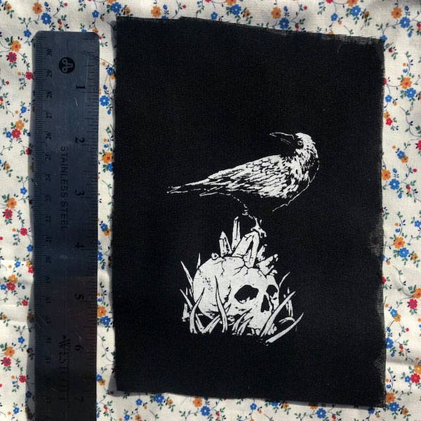 Skull Crow - Etsy