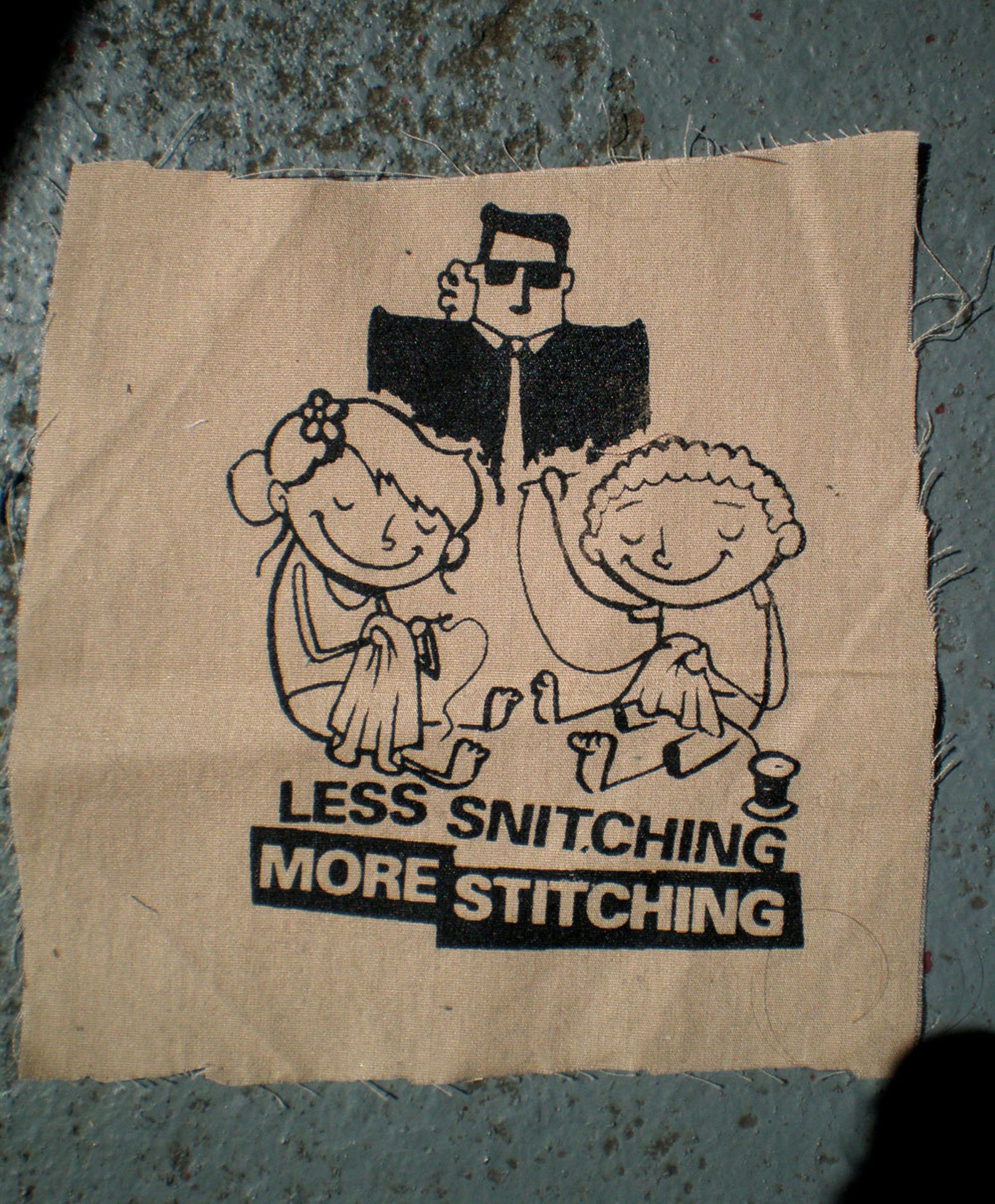 Less SNITCHING More STITCHING Screenprinted Patch - Etsy