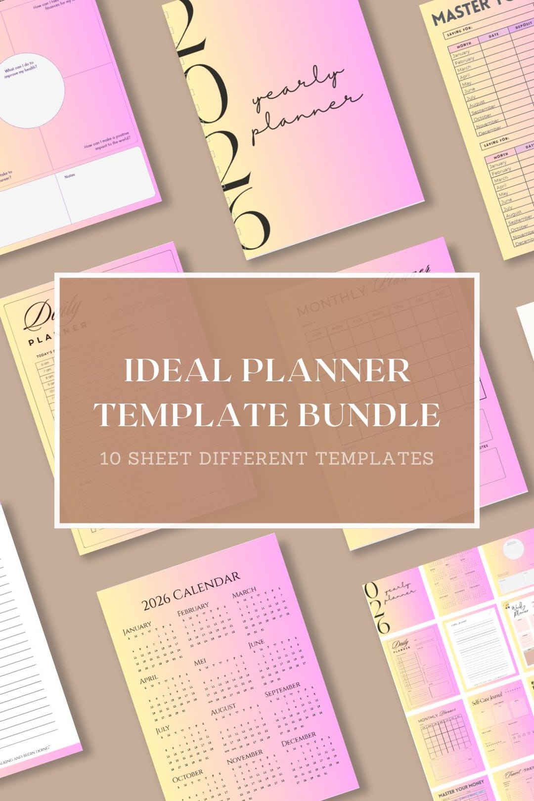 2026 Minimalist Yearly Planner Canva Template (digital Download) - Etsy