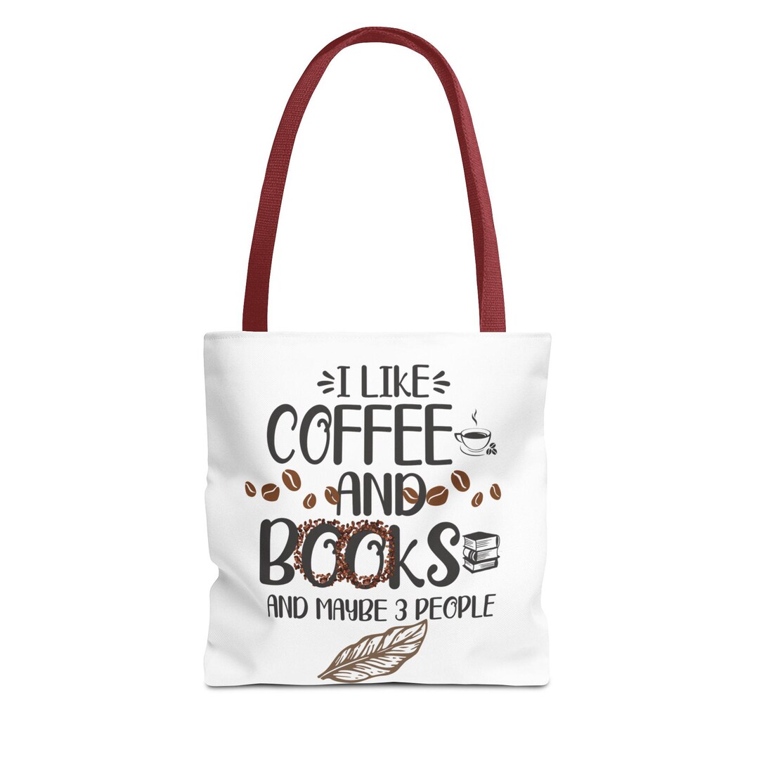 Funny Introvert Tote Bag: Coffee, Books, & Maybe 3 People - Etsy