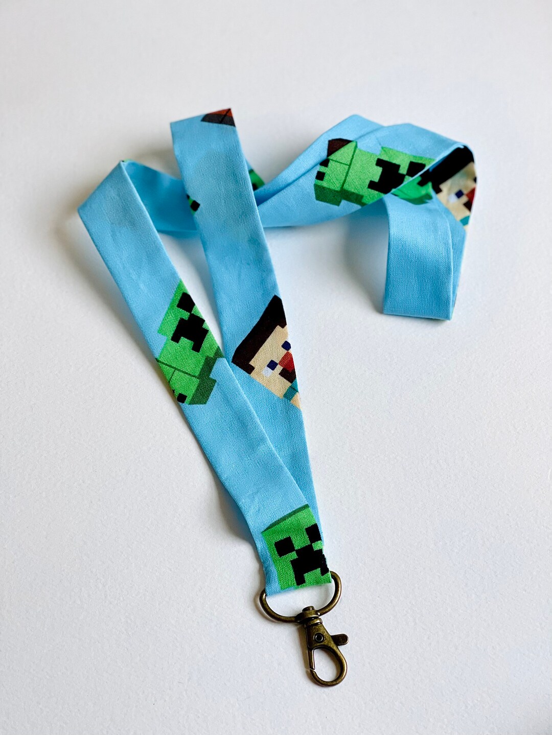 Minecraft Lanyard for ID Badge or a Key Chain Wristlet - Etsy