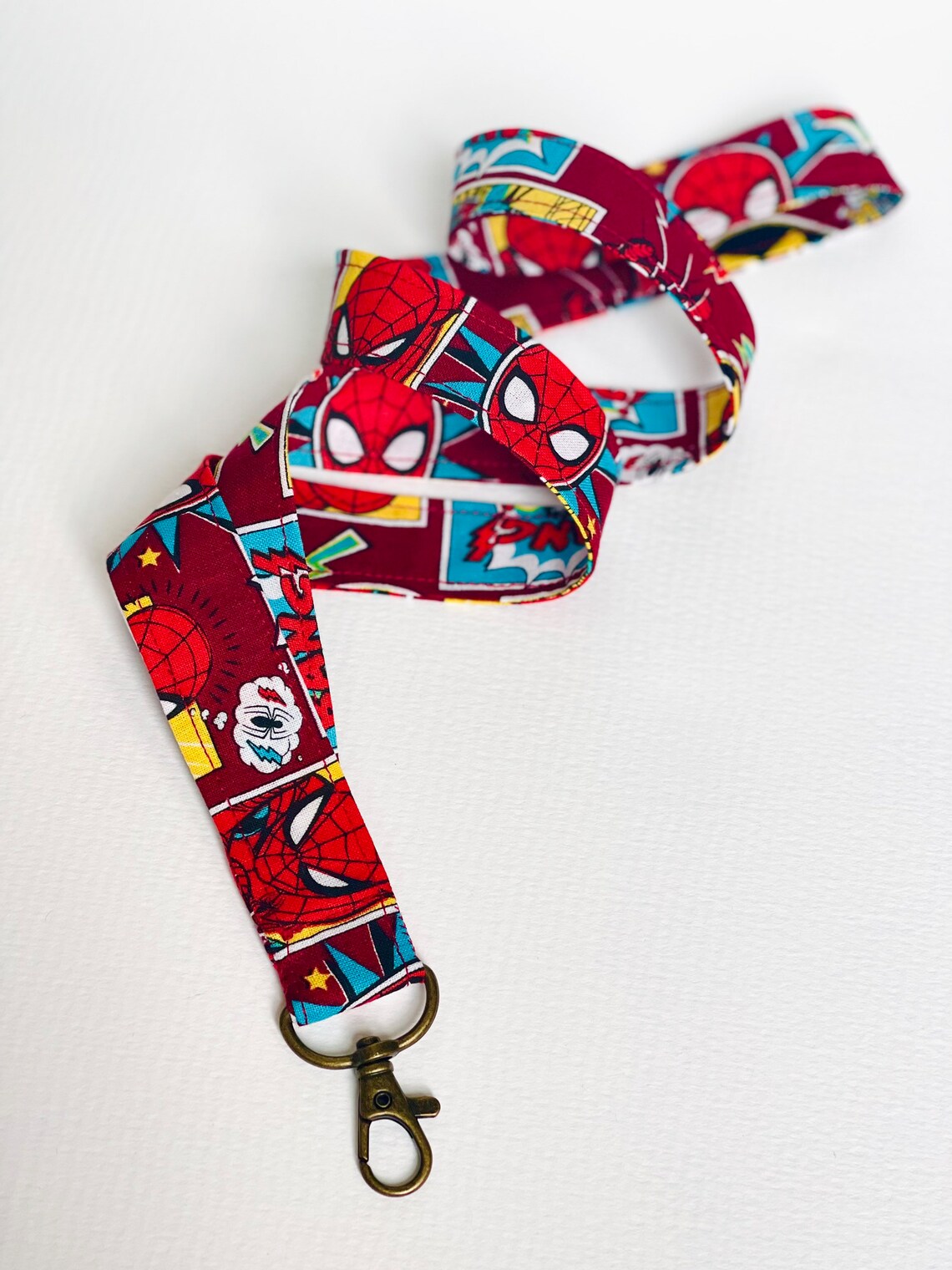 Spider Man Lanyard for Masks or ID Badge Lanyard or Keychains - Etsy