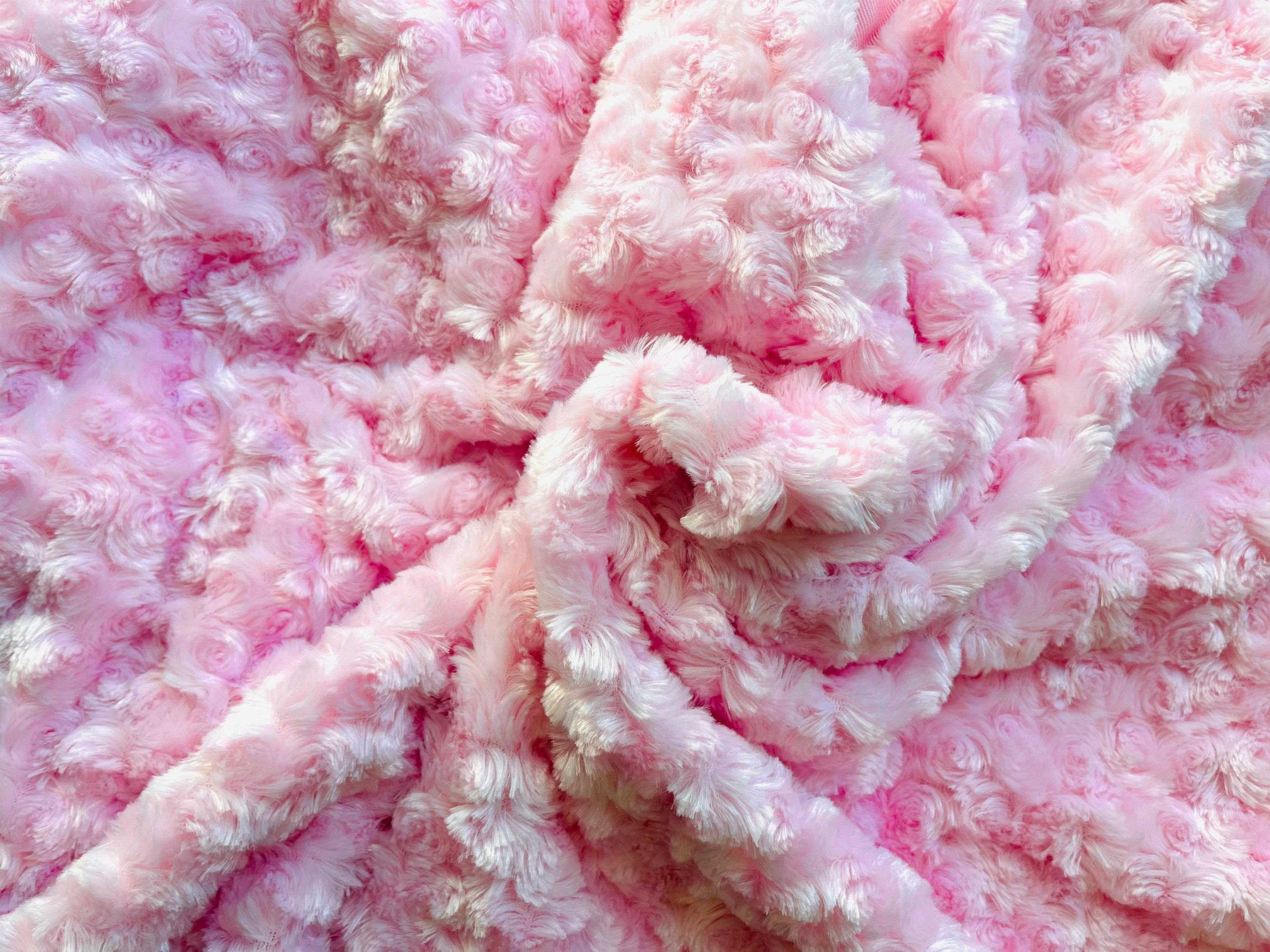 Soft Baby Pink Rose Bud Minky Fabric - Etsy