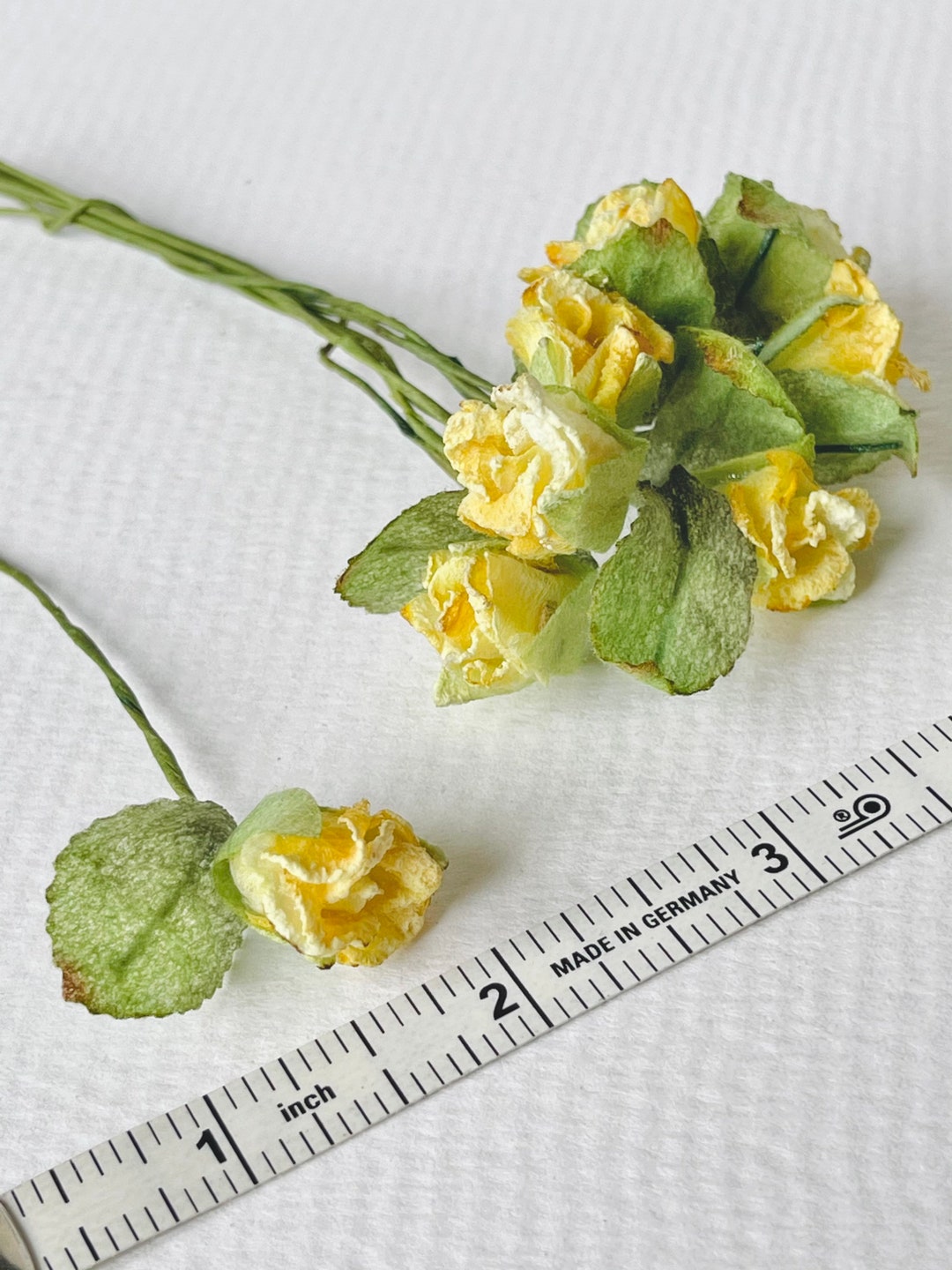 Tiny Yellow Roses Set of Ten Flowers - Etsy