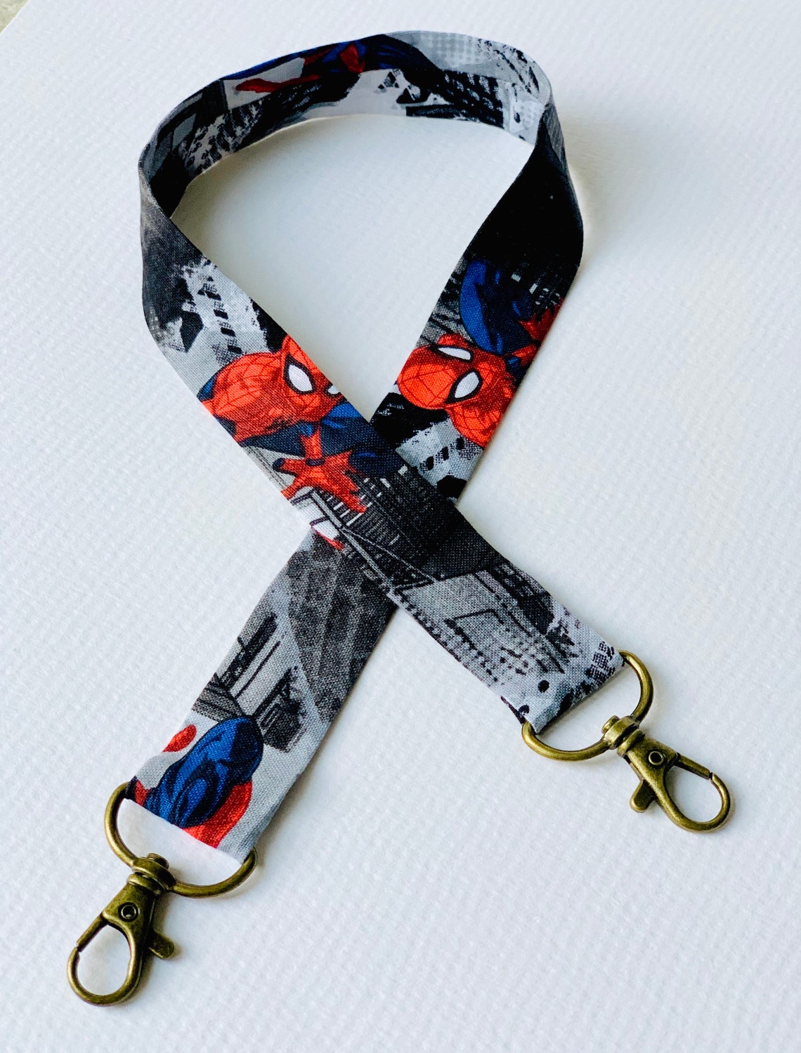 Spider Man Lanyard for Masks or ID Badge Lanyard or Keychains - Etsy