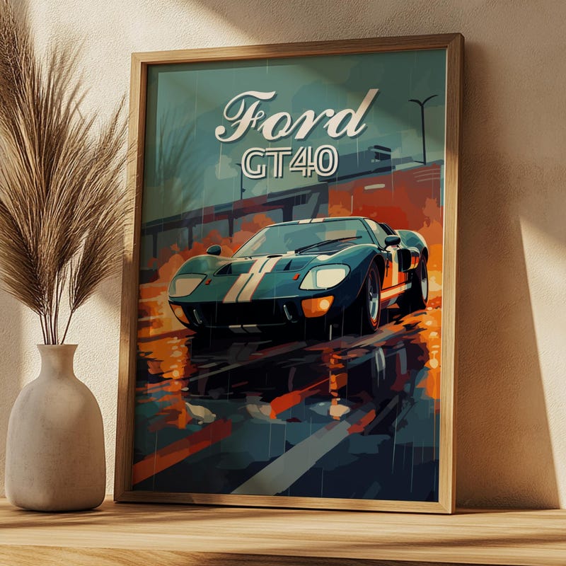 Ford Gt40 Digital Poster - Etsy