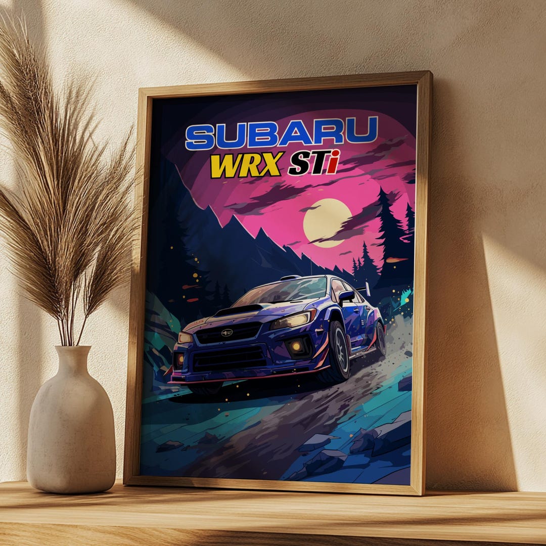Subaru WRX Sti Poster: JDM Rally Legend Car Art Print - Etsy