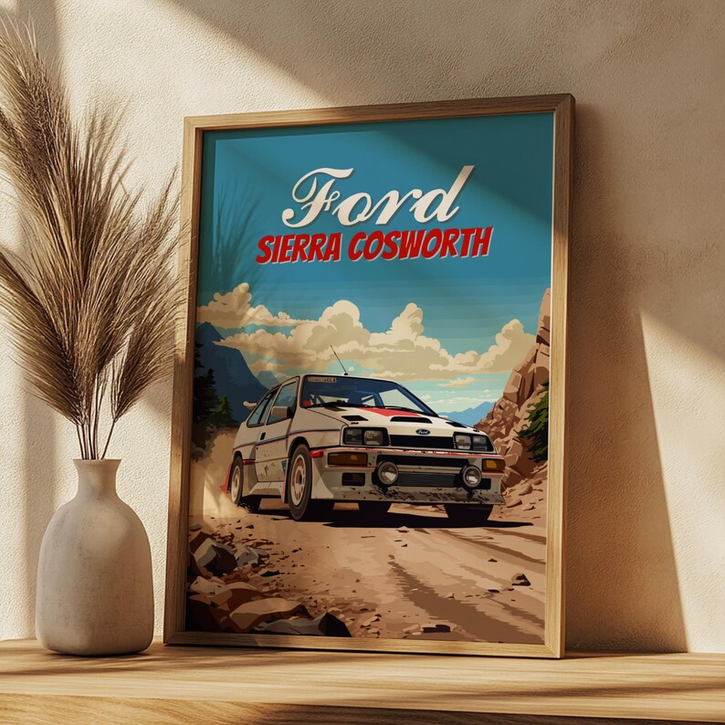 Ford Sierra Cosworth Rally Car Poster: Retro Motorsport Art - Etsy ...