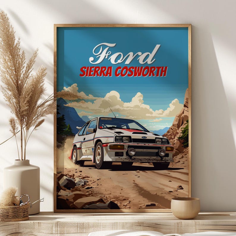 Ford Sierra Cosworth Rally Car Poster: Retro Motorsport Art - Etsy ...