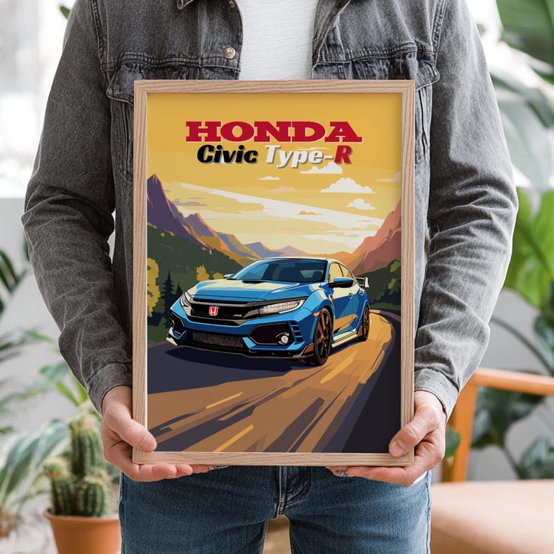 Honda Civic Type R Poster: JDM Hot Hatch Art Print - Etsy