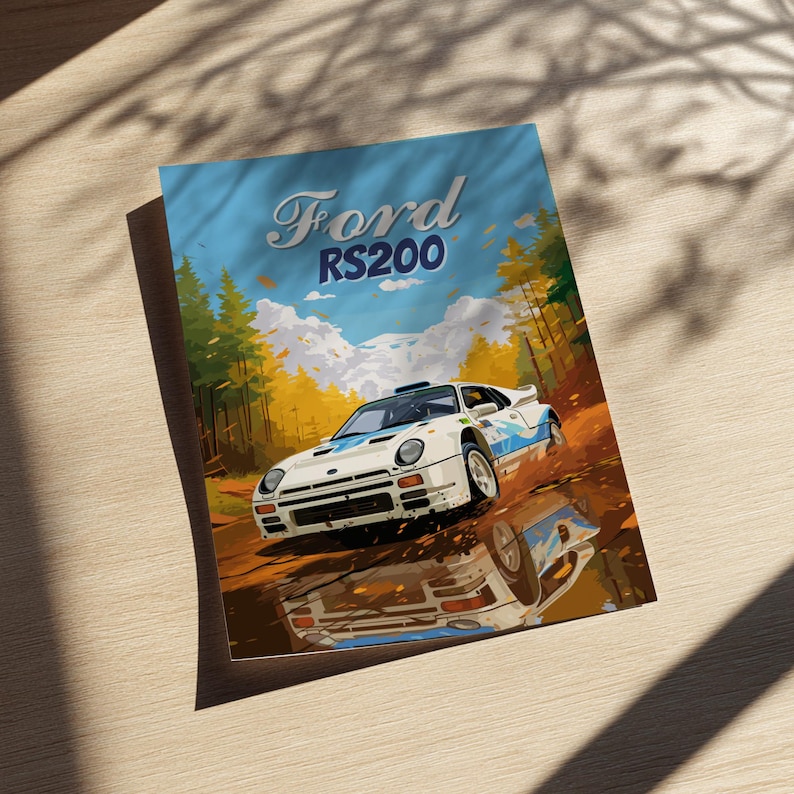 Ford RS200 Rally Car Poster: Group B Motorsport Art - Etsy UK