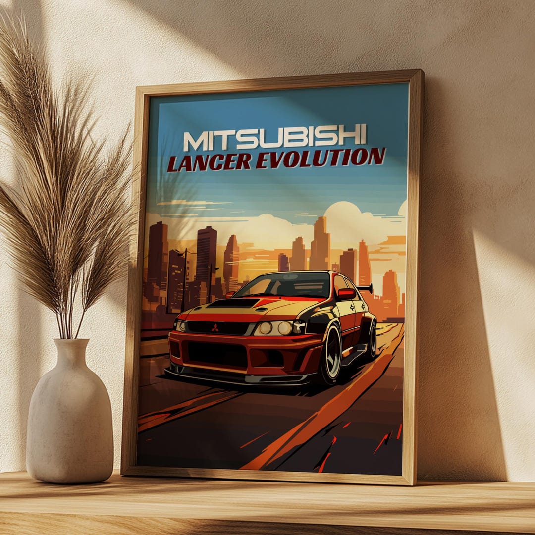 Mitsubishi Lancer Evo VII Poster: JDM Rally Car Art - Etsy