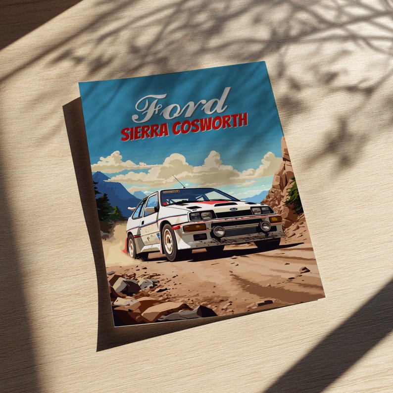 Ford Sierra Cosworth Rally Car Poster: Retro Motorsport Art - Etsy ...