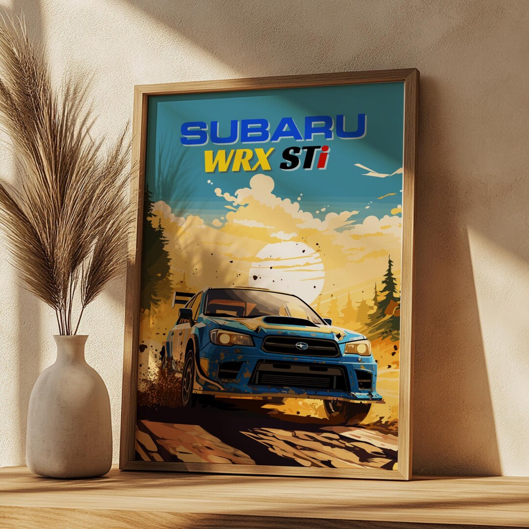 Subaru WRX Sti Poster: JDM Rally Car Wall Art - Etsy UK