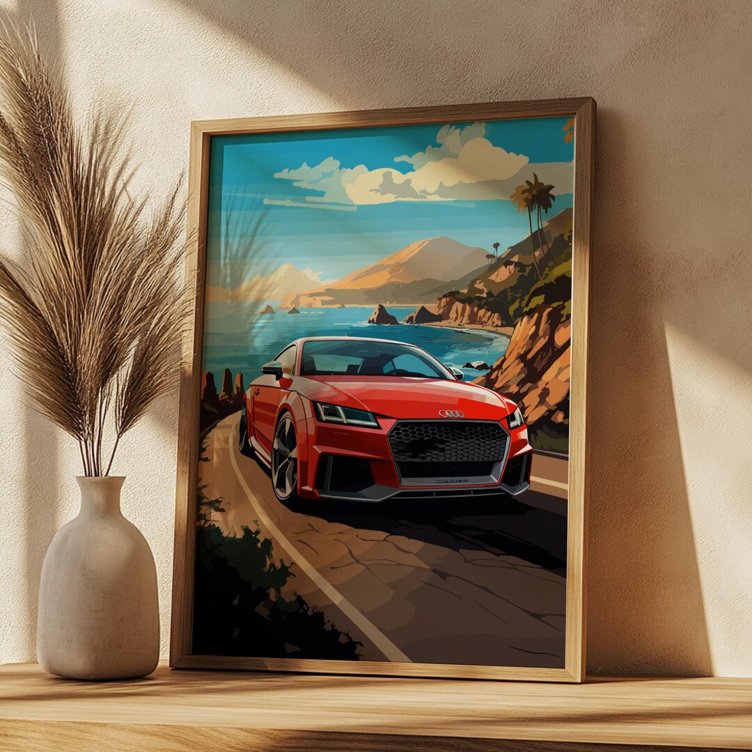 Audi TT RS Poster | Modern Sports Car Wall Art Print | Performance ...