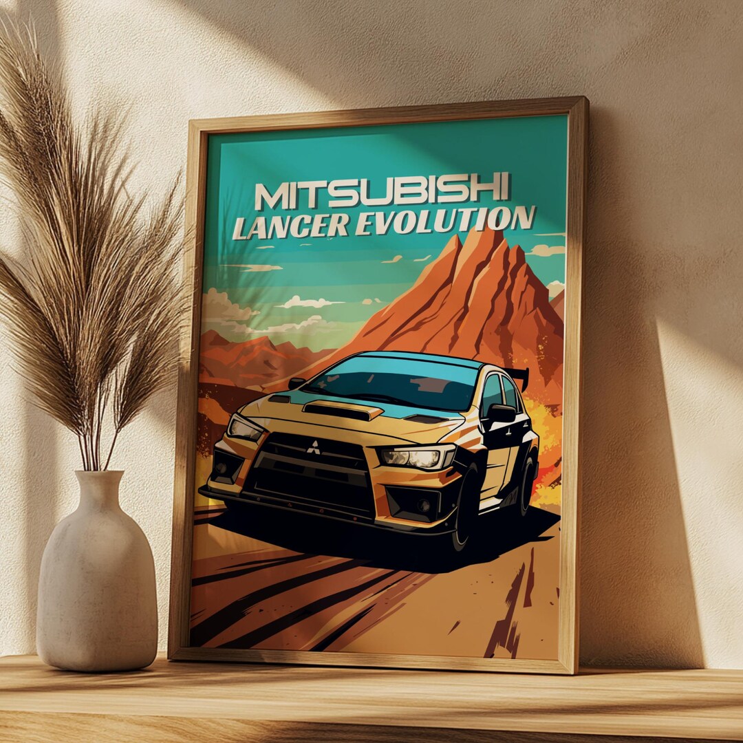 Mitsubishi Lancer Evo Poster: JDM Rally Car Art Print - Etsy