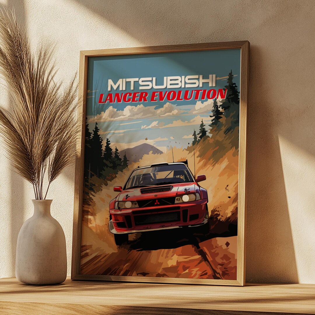 Mitsubishi Lancer Evo VI Poster: Rally Car JDM Print - Etsy