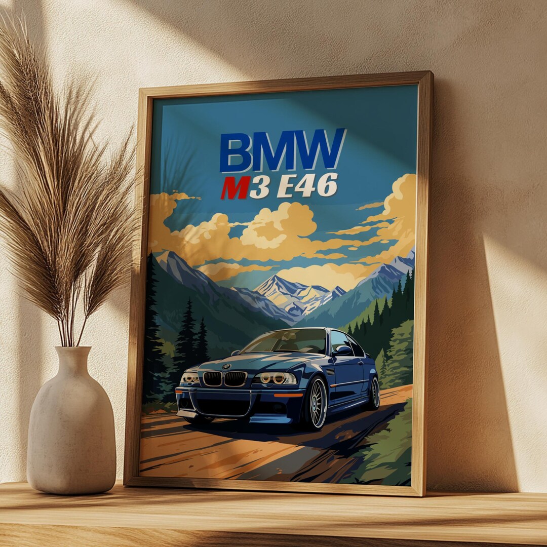 BMW M3 E46 Poster: Modern Classic Car Wall Art - Etsy
