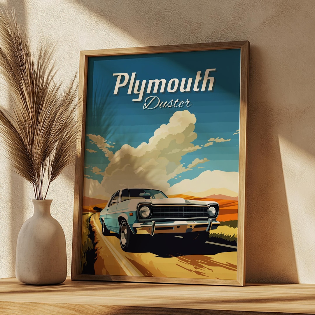 Plymouth Duster 60s Poster: Vintage Muscle Car Wall Art - Etsy