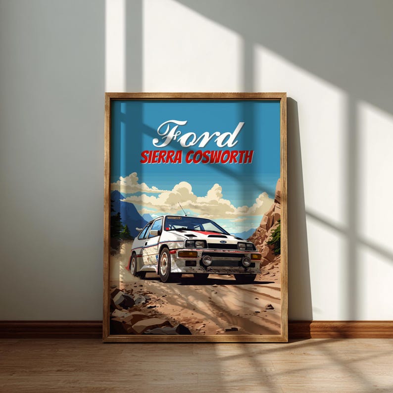 Ford Sierra Cosworth Rally Car Poster: Retro Motorsport Art - Etsy ...