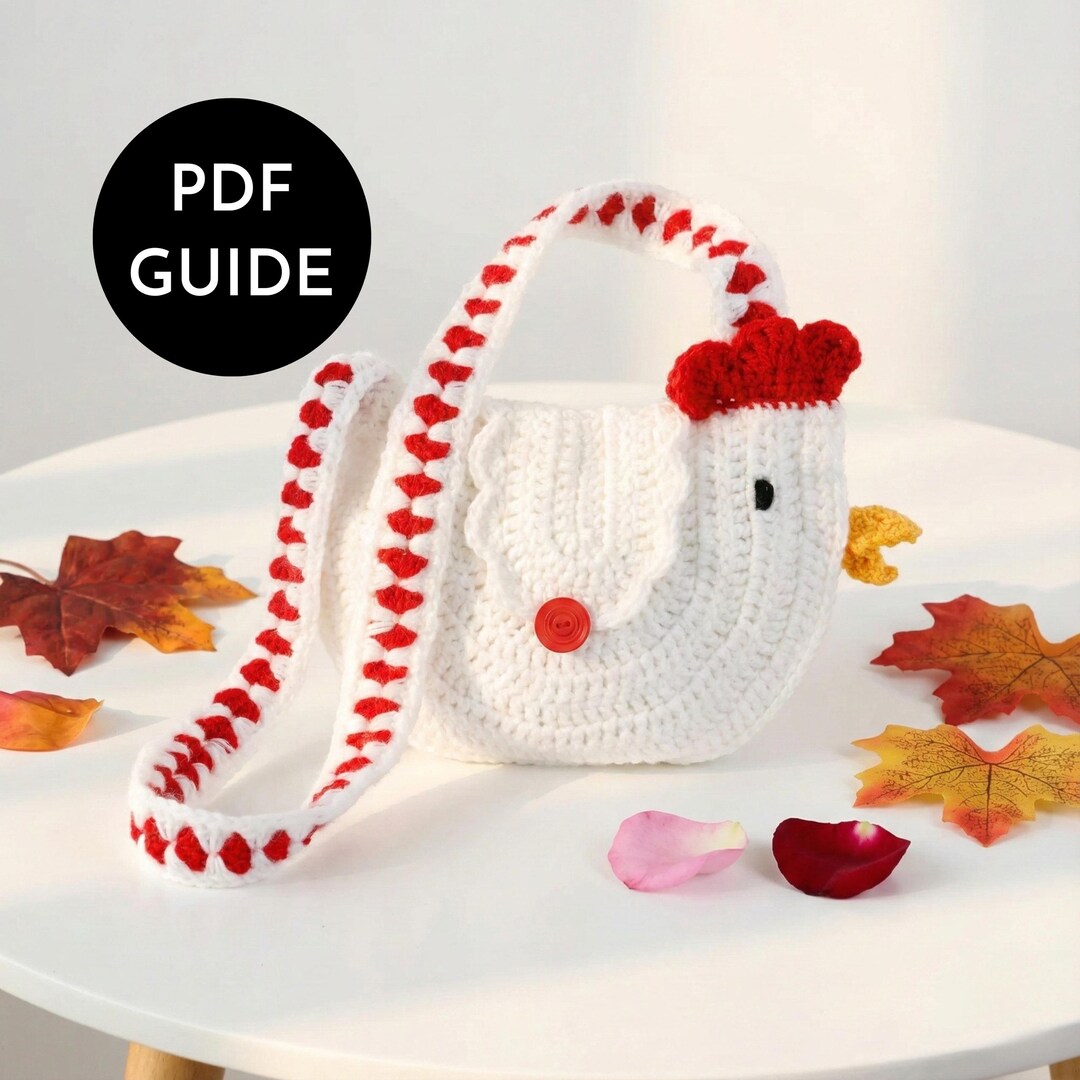 Crochet Chicken Bag Pattern | Easy Crochet Bag | Beginner Crochet Gift ...