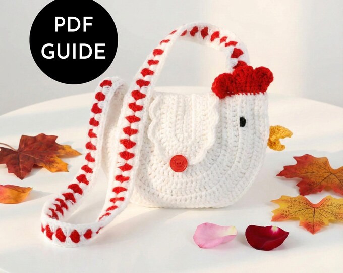 Crochet Chicken Bag Pattern | Easy Crochet Bag | Beginner Crochet Gift ...