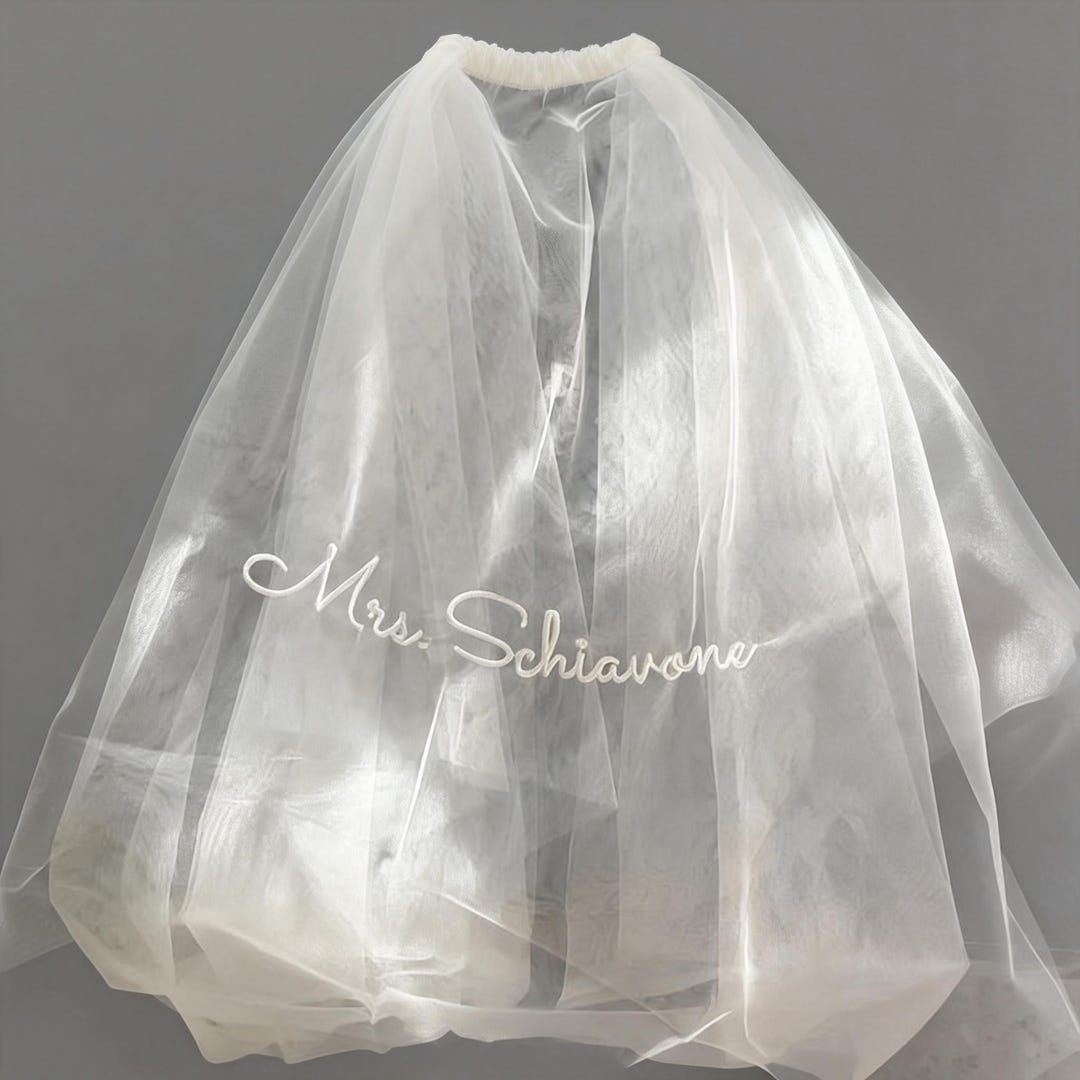 Customized Bride to Be Embroidered Veil, Bride Veil, Future Mrs Veil ...