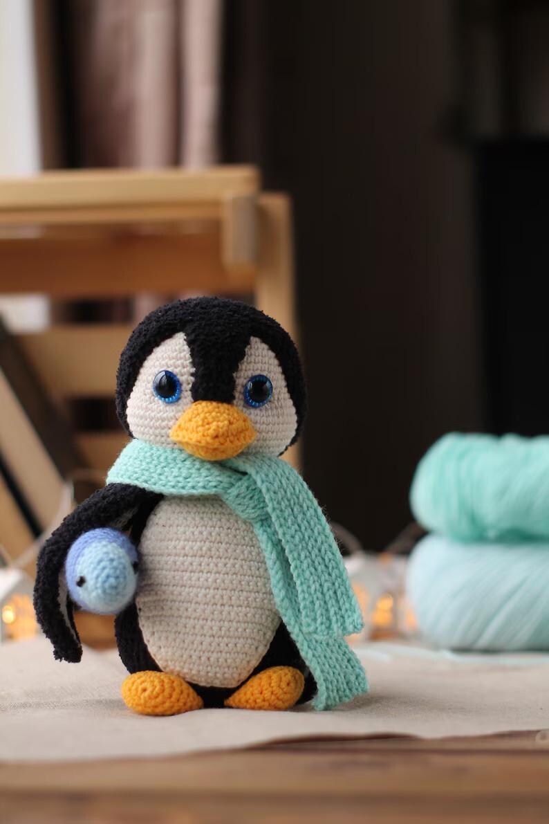 Penguin Crochet Pattern, PDF Crochet Pattern, Amigurumi Pattern, Baby Penguin Pattern, Low-sew ...