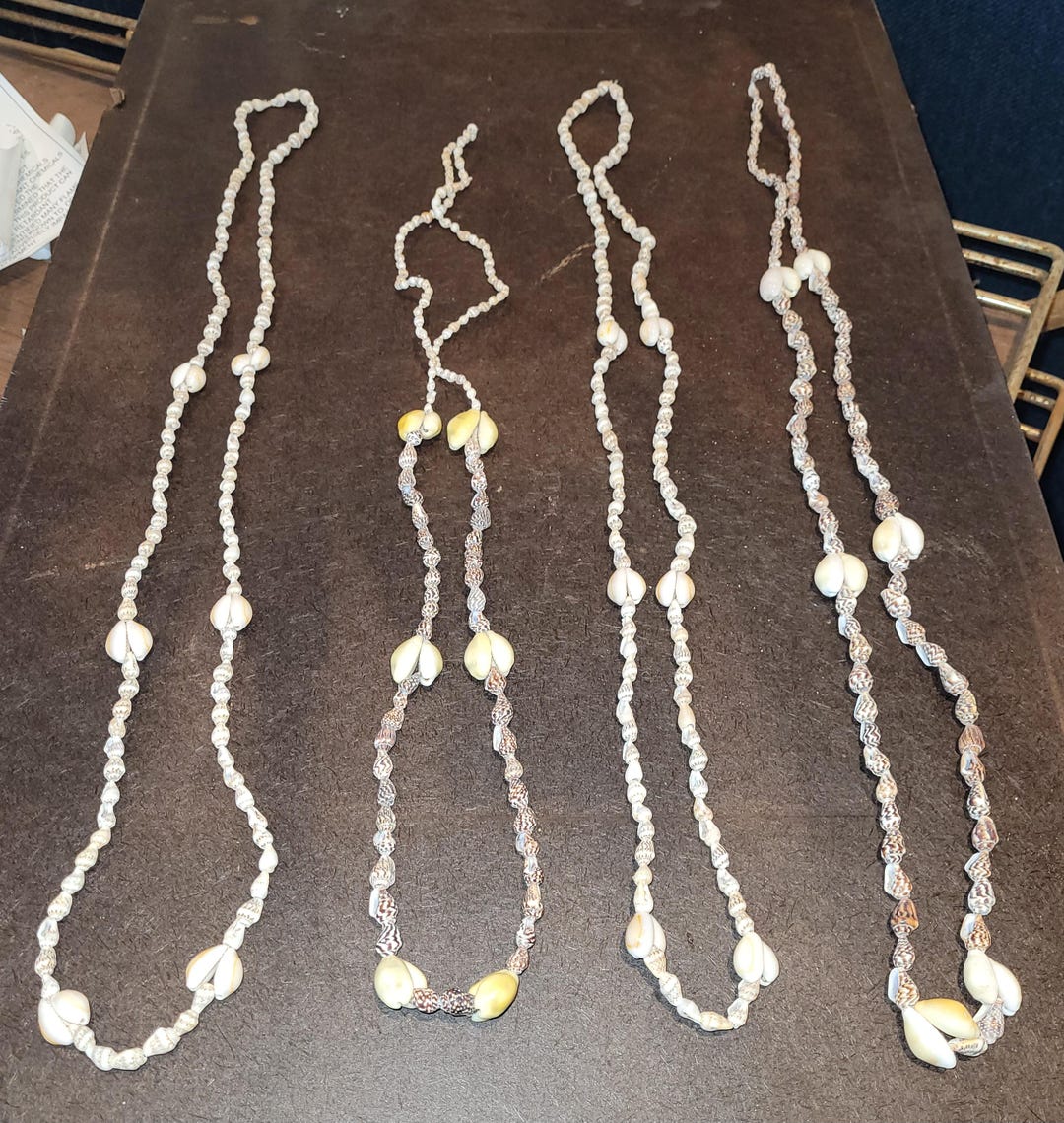 Vintage Cowrie Shell Necklace, 32 Long, Florida 1980s, Each Unique ...