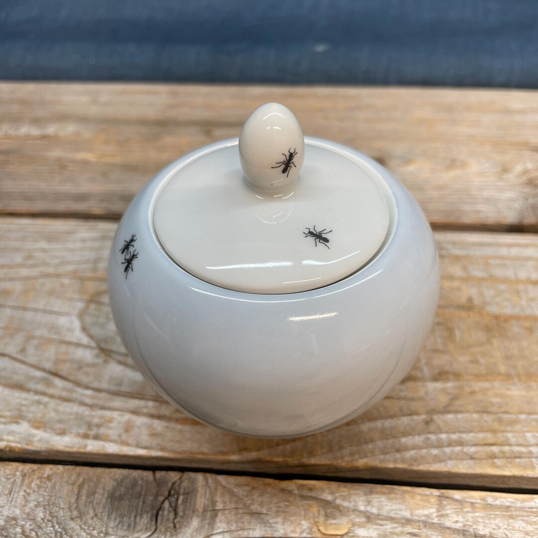 Ant Sugar Bowl, 1950s Vintage Porcelain With Ants; a Fun and Elegant ...