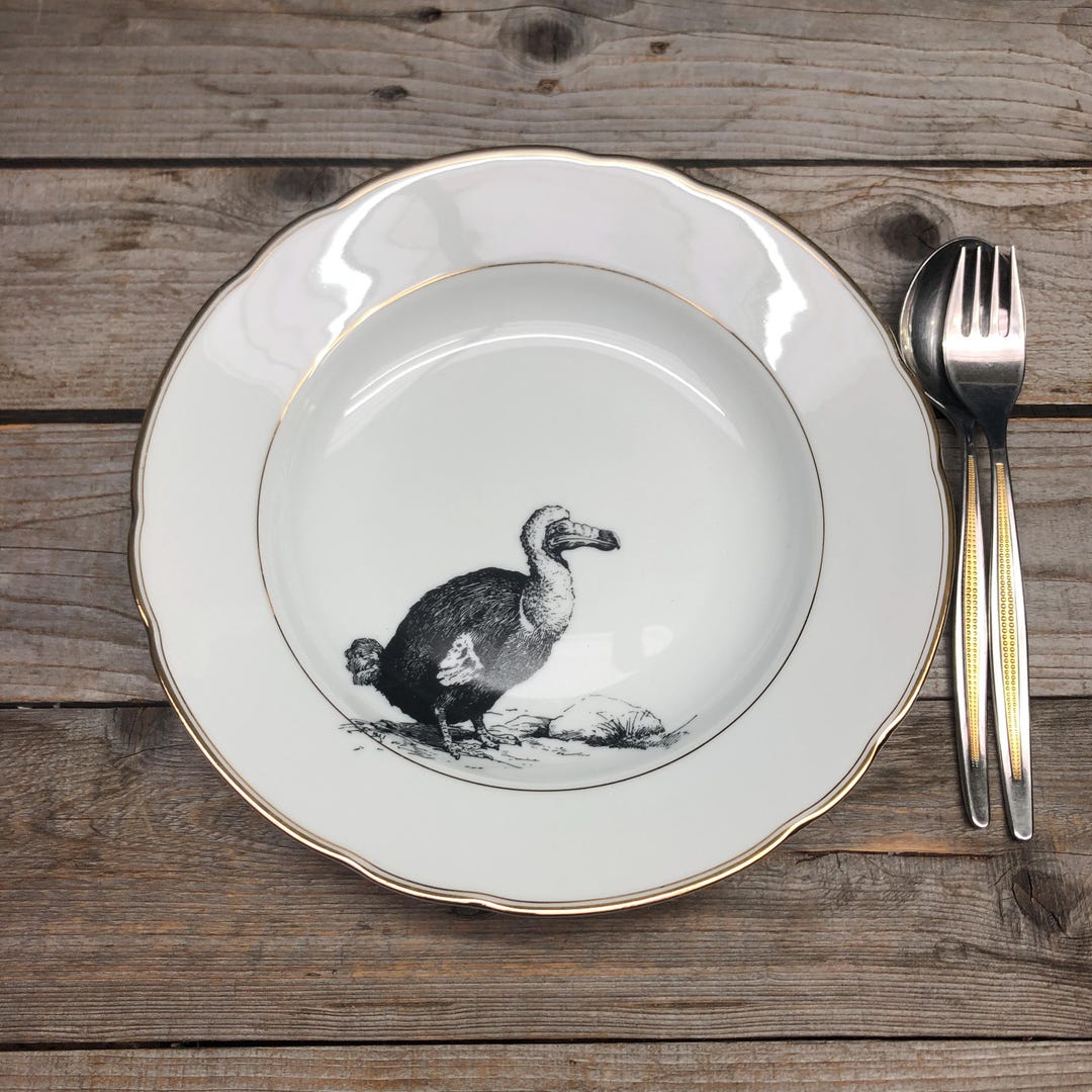 Dodo-plate, Porcleain, ø 24cm; Gift for Home & Loving, Tablesetting ...