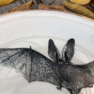 Plate "bat", 20cm, Vintage Porcelain With Goldrim and Handmade ...