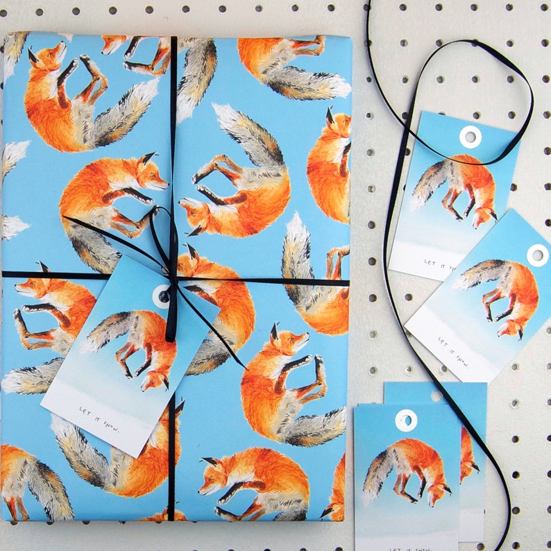 Jumping Fox Eco-friendly Recycled Christmas Wrapping Paper - Etsy