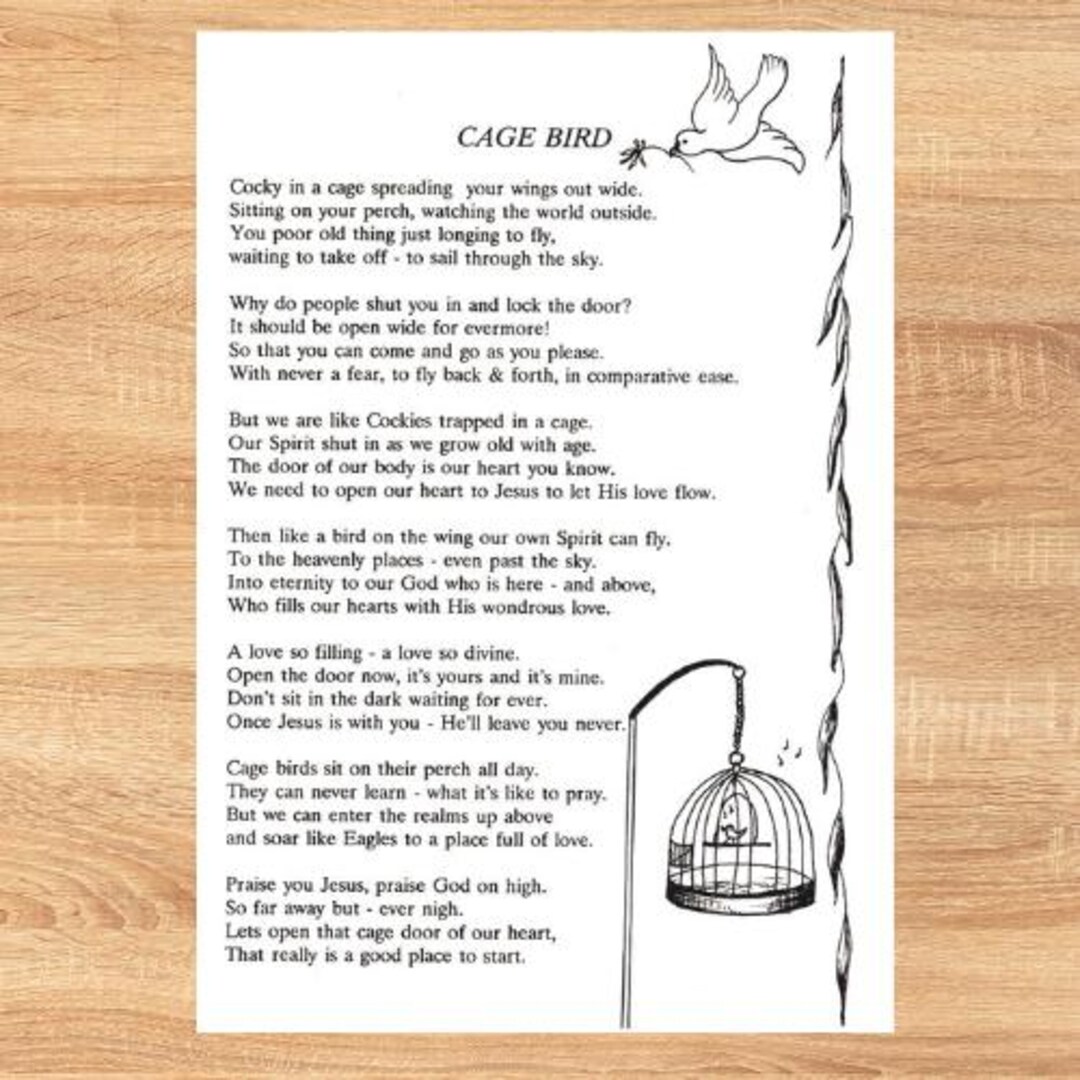 Poetry 'cage Birds' - Etsy