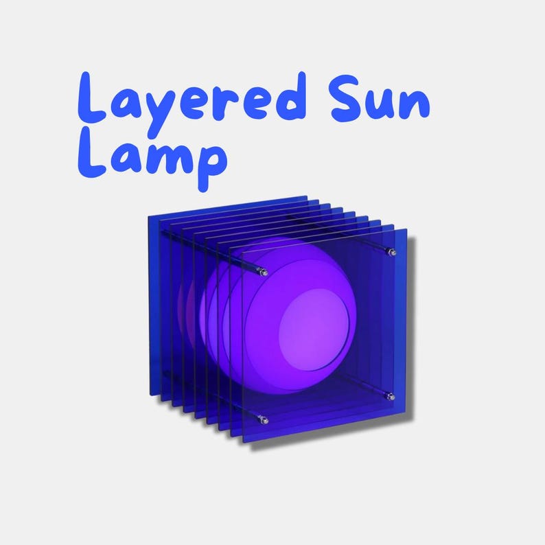 Lampe cube de soleil superposée : lampe de table d'ambiance moderne, LED chaude, éclairage de ...