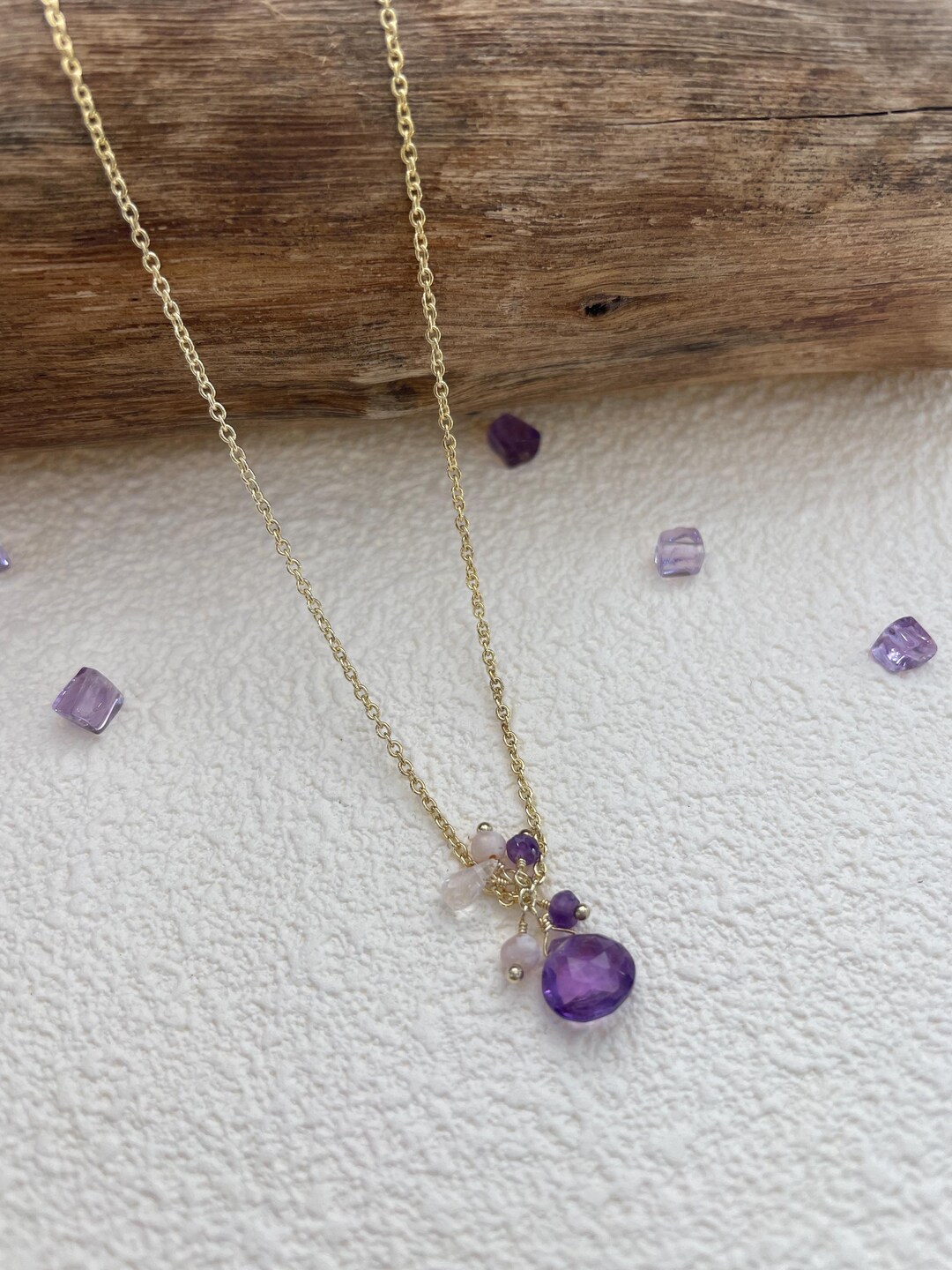 The Violet Memory, Purple Crystal Necklace,february Birthstone Gift - Etsy