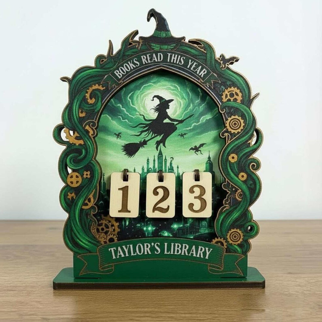 Personalized Wicked Book Tracker, Custom Reader Name Reading , Wicked ...