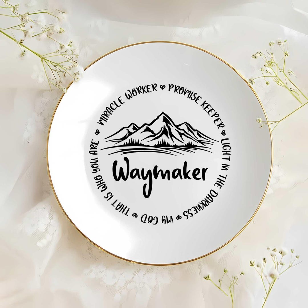 Bible Verse Ring Dish, Miracle Worker Promise Keeper Waymaker, Isaiah ...