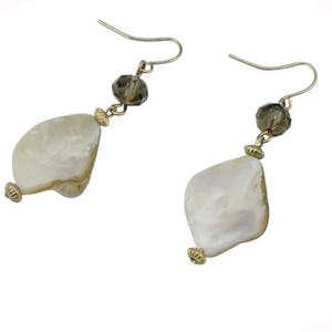 Layered Shell Necklace Multi Strand Necklace Beige Color Necklace Beach ...