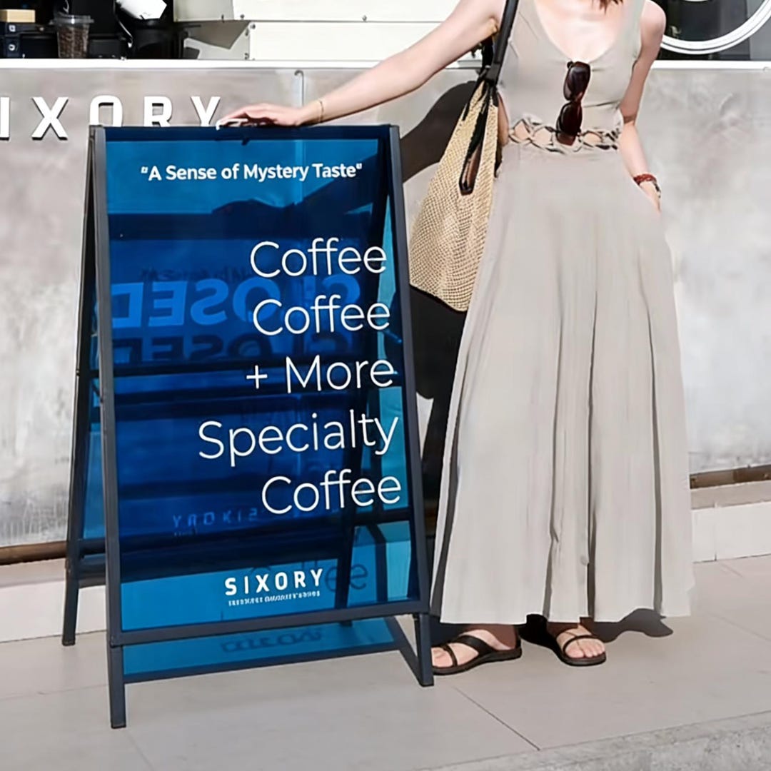 Custom UV Printed Acrylic Standing Sign - Metal Frame, Weatherproof ...
