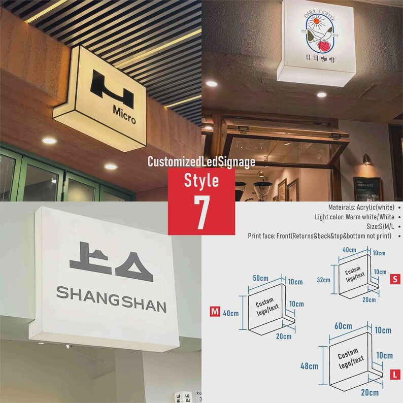 Handmade LED Storefront Signage | Outdoor Business Lighting | Custom ...