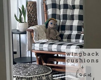 Wingback Rocker Replacement Cushions 4 Post Rocker Cushions Canadian Rocker Cushions Glider Rocker Cushions WITH FOAM UPGRADE Etsy