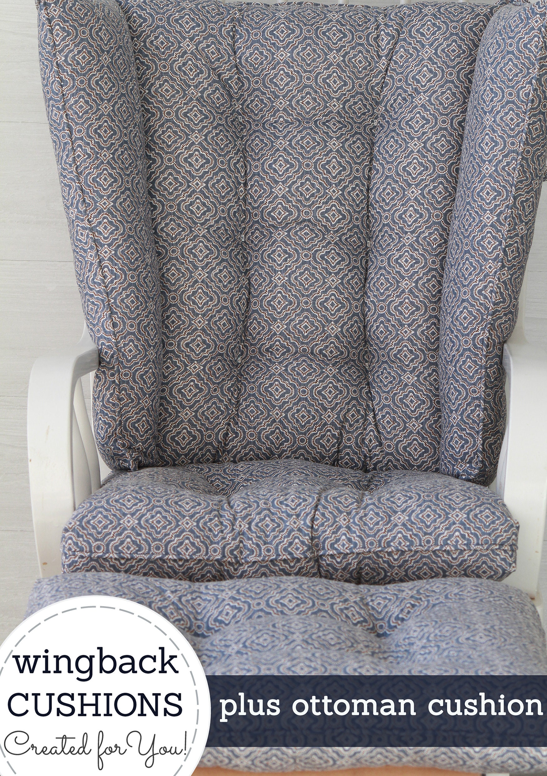 Wingback Rocker/ 4 Post Rocker/glider Cushions/rocker - Etsy