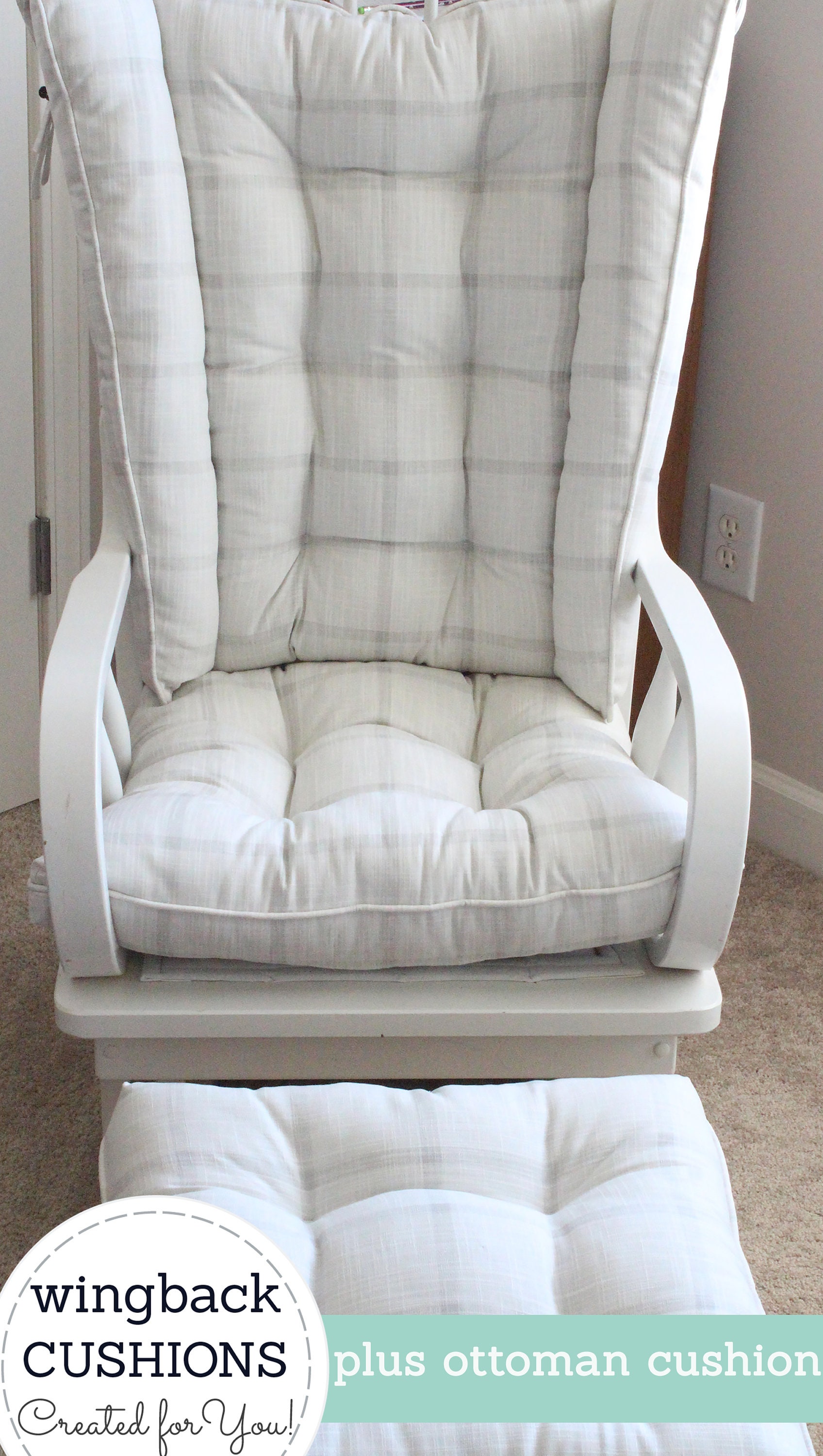 Wingback Rocker/ 4 Post Rocker/glider Cushions/rocker - Etsy